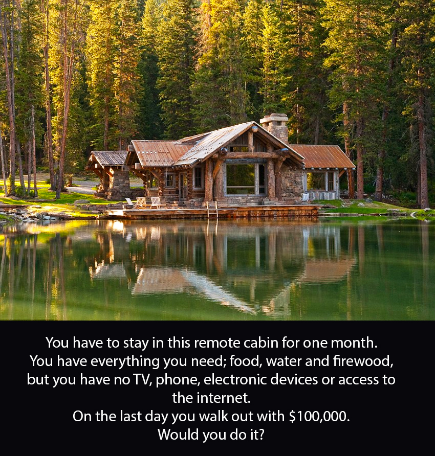 Would you spend a month in a remote cabin? – Tales From The Underdorks